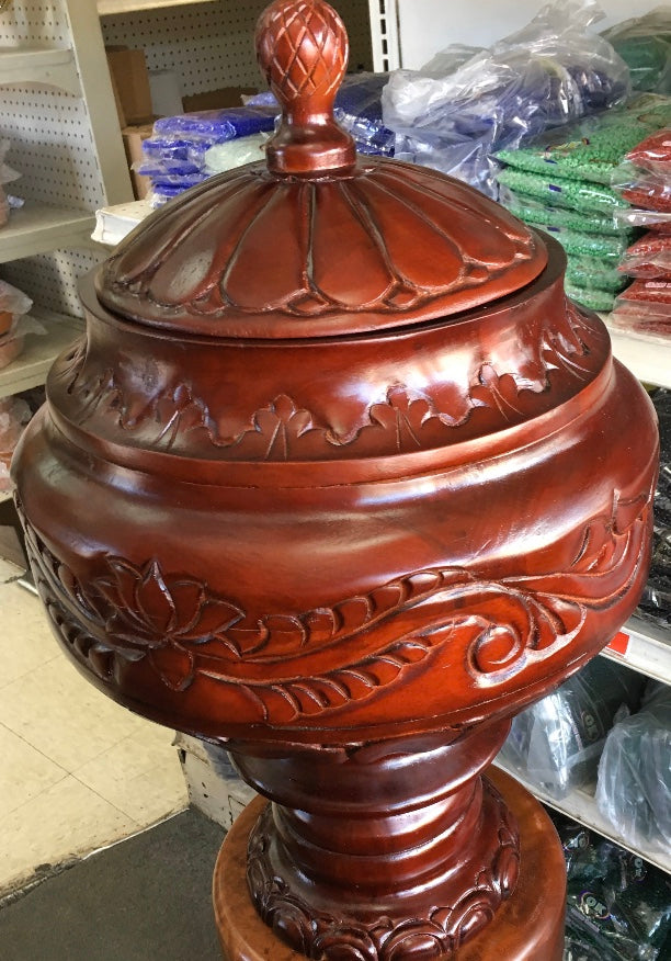 BATEA PARA SHANGO DE MADERA COLOR CHERRY – Botanica La Marina